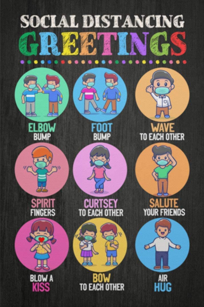 Social Distancing Greetings Funny Classroom