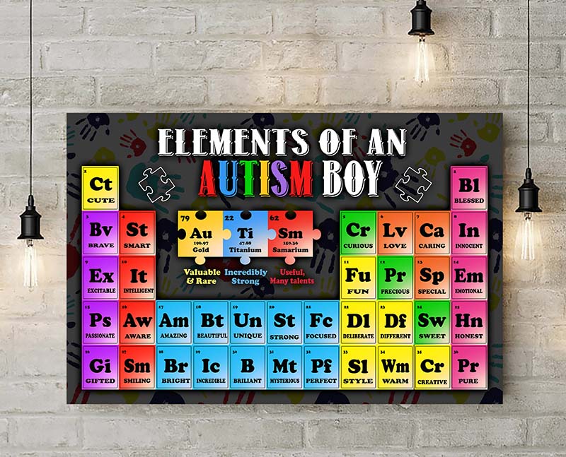 Autism Awareness, Elements of an Autism Boy-VT0705